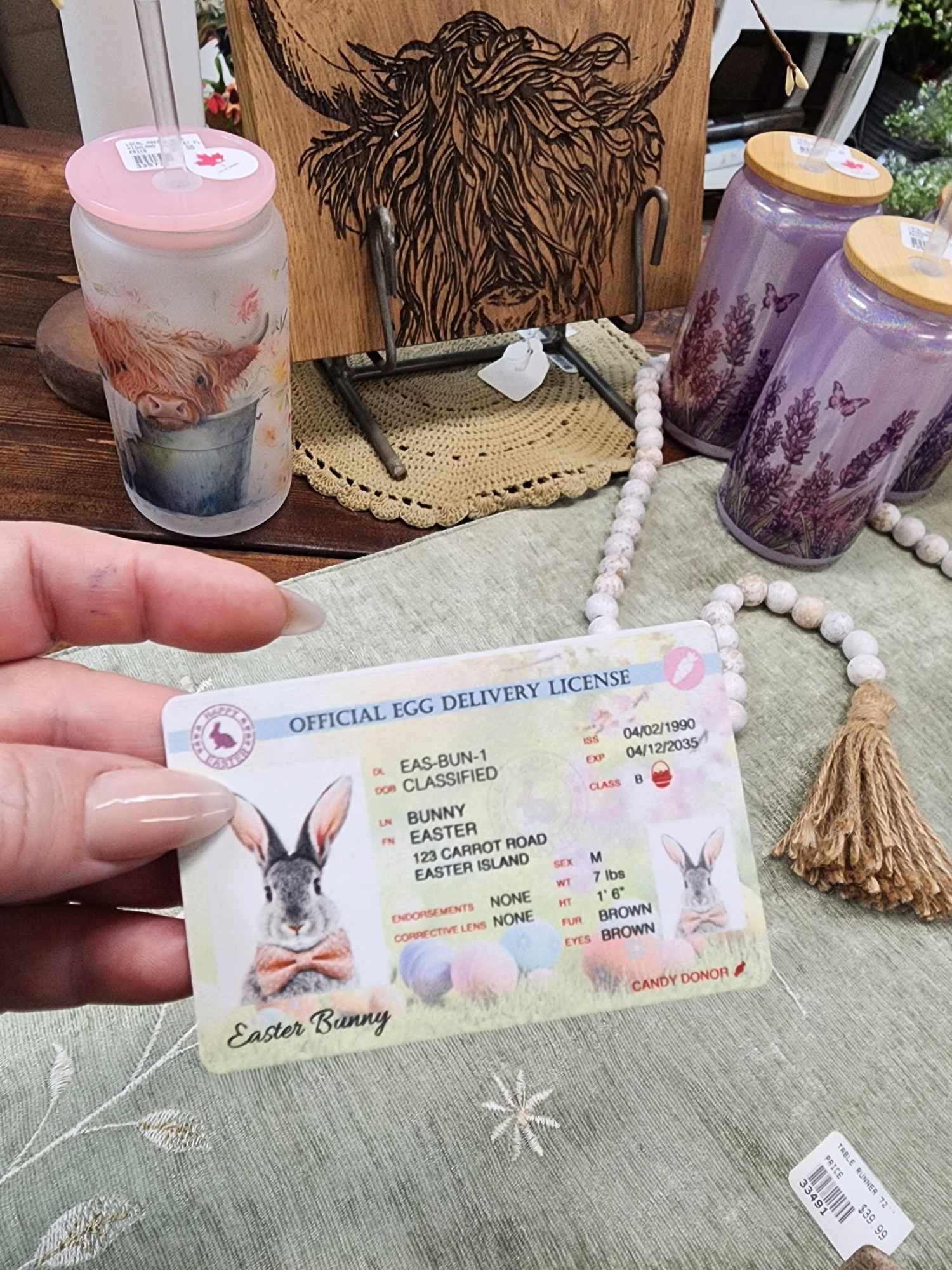 Easter Bunny Drivers License | The Primitive Lane